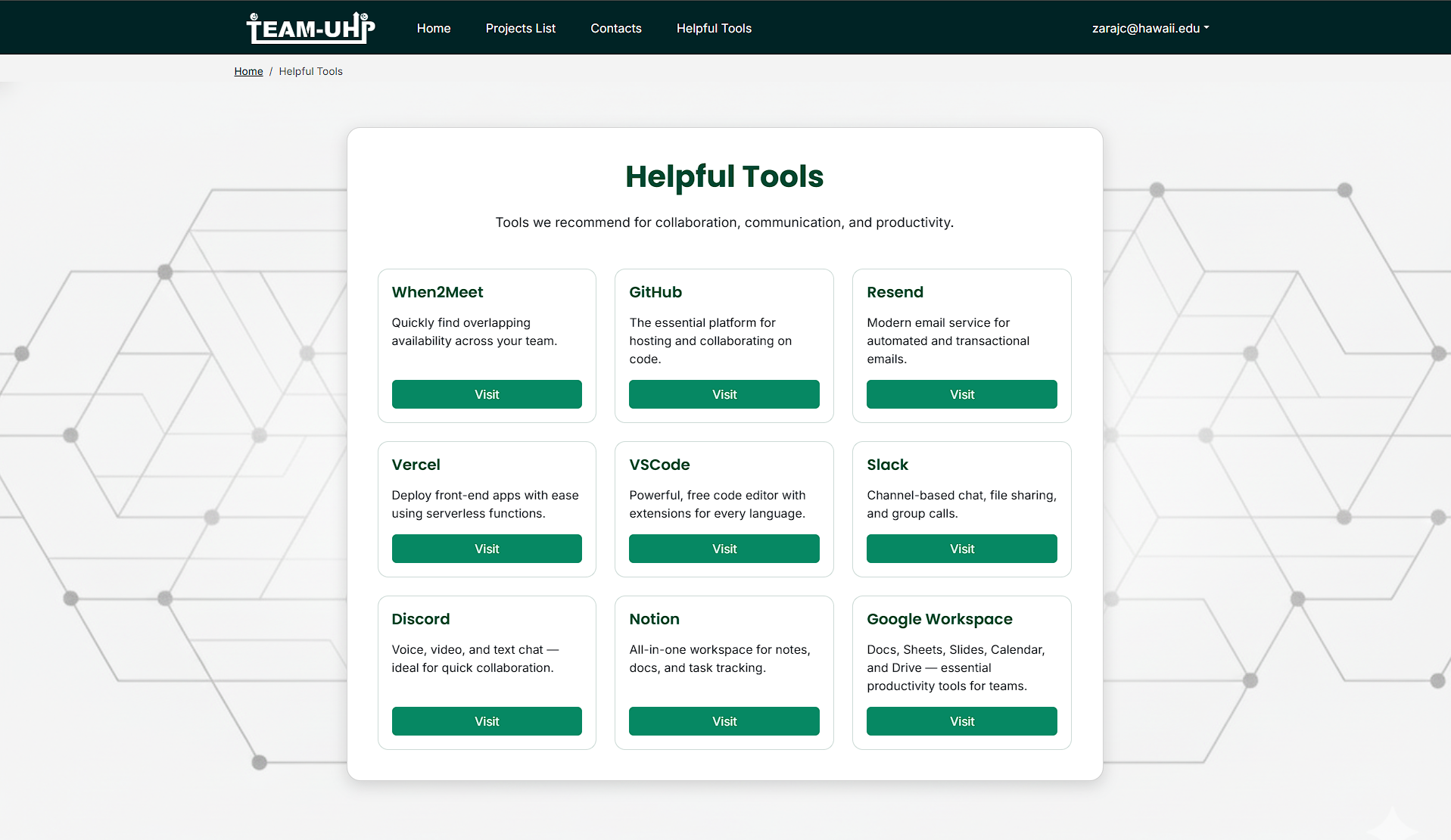 Team UHp! | Connecting University of Hawaii Students to collaborate on large scale projects.